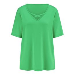 Emilia Lay - V-Shirt, gr&uuml;n, Gr. 48 / XL
