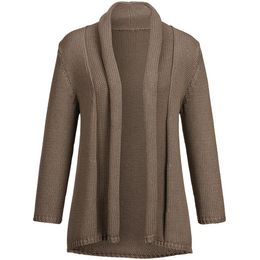 Peter Hahn - Cardigan mit 3/4-Arm, beige, Gr. 40 / M - Baumwolle