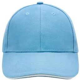 myrtle beach 6 Panel Sandwich Cap - light-blue/white