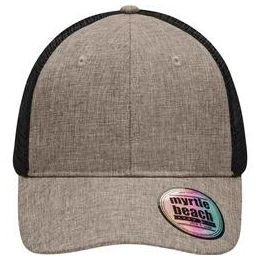 myrtle beach 6 Panel Mesh Cap M&eacute;lange - brown-melange/black
