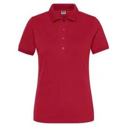 Daiber Damen Bio Workwear Polo Stretch &ndash; Komfort & Stil im Berufsalltag | red | S - red