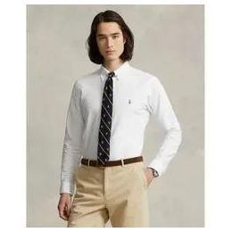 Polo Ralph Lauren f&uuml;r Herren. 710792041001 Hemd Oxford Custom Fit wei&szlig; (L), L&auml;ssig, Baumwolle, Langarm