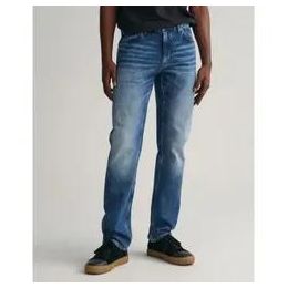Gant f&uuml;r Herren. 1000261 Jeans Regular Fit blau (38/34), L&auml;ssig, Baumwolle, Denim