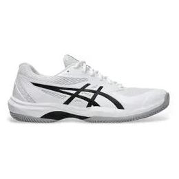 asics f&uuml;r Herren. 1041A490 Spiel FF Clay OC wei&szlig; (45), Wohnung, Schn&uuml;rsenkel, Sportlich, Tennis/Padel