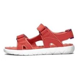 Timberland Unisex f&uuml;r Kinder. TB0A2D4W8011 Perkins Row 2-Riemen-Sandalen rot (20.5), Wohnung, Klettverschluss, L&auml;ssig, Kinderbekleidung