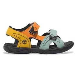 Timberland Unisex f&uuml;r Kinder. TB0A6B45EBB1 Adventure Seeker Ledersandalen mit Fersenriemen mehrfarbig (31), Wohnung, Klettverschluss, L&auml;ssig