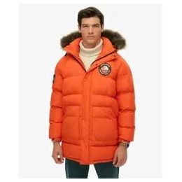Superdry f&uuml;r Herren. M5012208A Parka Lang Everest Baffled orange (XL), L&auml;ssig, Polyester