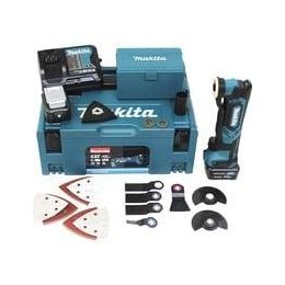 Makita Akku-Multifunktions-Werkzeug TM30DSMJX5, 12 Volt blau/schwarz, 2x Li-Ionen-Akku 4,0Ah, im MAKPAC Gr.2