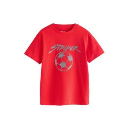 next T-Shirt Jungen Gr&ouml;&szlig;e 104 grau / rot