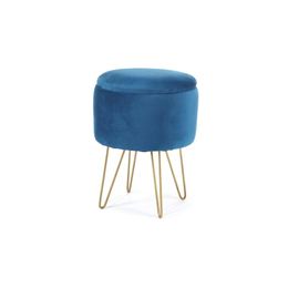 M&ouml;bel Kraft Pouf mit Stauraum blau &Oslash;: 35.0 &raquo; M&ouml;bel Kraft