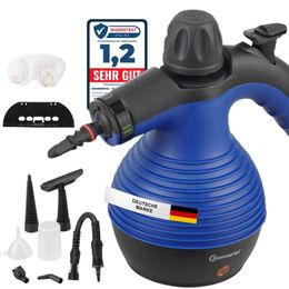 Sommertal Dampfreiniger Handger&auml;t SC350 &ndash; Kompakter Hand-Dampfreiniger f&uuml;r alles &ndash; Polsterm&ouml;bel, Fliesen, B&ouml;den, uvm &ndash; Steam Cleaner mit 350 ml Tank, 110&deg;C Dampf, 3 Bar Druck
