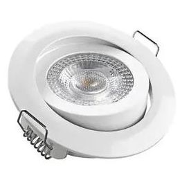Heitronic LED Downlight DL7202 5W flach warmwei&szlig; 380lm schwenkbar 50mm H&ouml;he 230V wei&szlig;