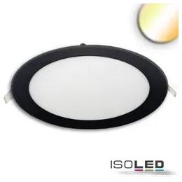 Isoled Downlight 24W rund ultraflach schwarz 300mm Colorswitch 3000K 3500K 4000K dimmbar EEK E [A-G]