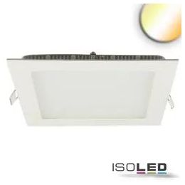 Isoled Downlight 24W eckig ultraflach wei&szlig; 300x300mm Colorswitch 3000K 3500K 4000K dimmbar EEK E [A-G]