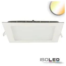 ISOLED Downlight 18W eckig ultraflach wei&szlig; 225x225mm Colorswitch 3000K 3500K 4000K dimmbar EEK F [A-G]
