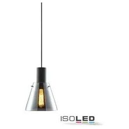 Isoled Pendelleuchte schwarz konkav Glas E27 20cm 50-300cm IP20