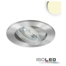 Isoled LED Einbauleuchte MiniAMP Slim68 Alu geb&uuml;rstet rund 8W 24V DC warmwei&szlig; 3000K CRI92 dimmbar EEK E [A-G]