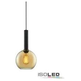Isoled Pendelleuchte bernstein rund Glas E27 20cm 50-300cm IP20