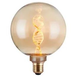 3,5W LED Birne Filament DNA Globe125 amber E27 120lm 1800K extra warmwei&szlig; dimmbar