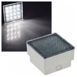 Chilitec LED Pflasterstein BRIKX 10x10x7cm 1,5W 130lm neutralwei&szlig; 230V IP67 EEK G [A-G]