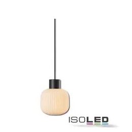 Isoled Retro Pendelleuchte white Glas breit Sockel E27 300cm Kabel
