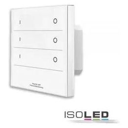 Isoled Sys-Pro Dimmer LED SingleColor 3 Zonen Einbau Wandpanel DMX Output wei&szlig; 230V