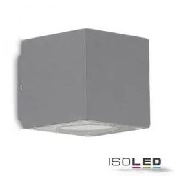 Isoled LED Wandleuchte Up&Down 2x3W CREE 3000K warmwei&szlig; IP54 silber EEK G [A-G]