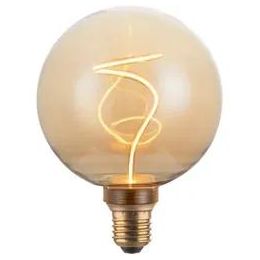 4,9W LED Birne Filament YARN GLOBE G125 amber E27 200lm 1800K extra warmwei&szlig; dimmbar
