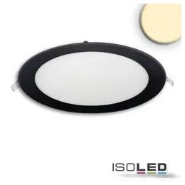 Isoled Downlight 18W rund ultraflach schwarz warmwei&szlig; 3000K dimmbar CRI90 EEK F [A-G]