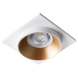 Kanlux Exklusiver Einbaurahmen SIMEN 92mm Downlight f&uuml;r GU10 oder GU5.3 wei&szlig; gold W/G/W