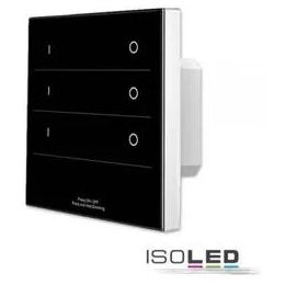 Isoled Sys-Pro Dimmer LED SingleColor 3 Zonen Einbau Wandpanel DMX Output schwarz 230V