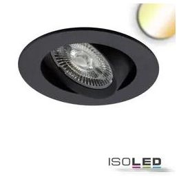 Isoled Einbauleuchte Slim68 Alu schwarz rund 6W 24V DC wei&szlig;dynamisch 2700-5700K EEK F [A-G]