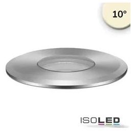 Isoled Bodeneinbaustrahler rund 55mm Edelstahl 12-24V IP67 3W 10&deg; warmwei&szlig; EEK G [A-G]