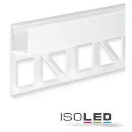 Isoled LED Fliesenprofil UP8 f&uuml;r LED Streifen mit 8mm Breite wei&szlig; RAL 9003 200cm