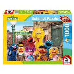 Schmidt Spiele Schmidt 57574 - Sesamstra&szlig;e Puzzle 1000 Teile Ein Wiedersehen mit guten alten Freunden