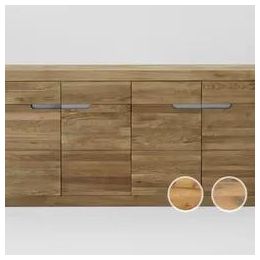 Massivholz &raquo;Basel&laquo; Sideboard II Wildeiche natur