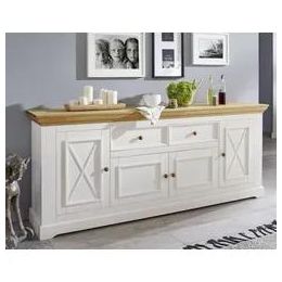 3S Frankenm&ouml;bel &raquo;Country&laquo; Massivholz Sideboard l weiss