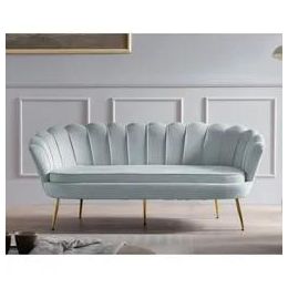 Salesfever &raquo;Arielle&laquo; Sofa hellgrau 3-Sitzer