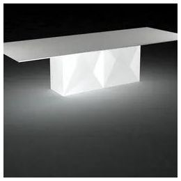 Vondom &raquo;FAZ&laquo; Outdoor S&auml;ulentisch - LED-Beleuchtung 300x120 cm / Weiss / LED RGB