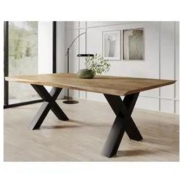 BlackWood &raquo;Table4YOU Phoenix&laquo; Wildeiche Massivholztisch gerade Kante / Wildeiche natur / 4 cm / 180x100 cm