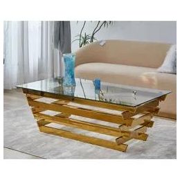 Salesfever &raquo;Kaida&laquo; Couchtisch gold 130x45x70 cm