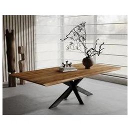 BlackWood &raquo;Table4YOU Austin&laquo; Wildeiche Massivholztisch gerade Kante / Wildeiche natur / 4 cm / 180x100 cm
