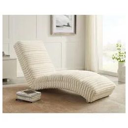 Salesfever &raquo;Sento&laquo; Chaiselongue Cordstoff beige 170x82x60 cm