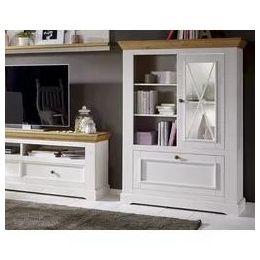 3S Frankenm&ouml;bel &raquo;Country&laquo; Massivholz Highboard weiss