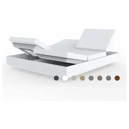 Vondom &raquo;VELA&laquo; Outdoor Daybed eckig mit 4 verstellbaren R&uuml;ckenlehnen Lackiert Hochglanz / White mit Bezug Silvertex White 4004