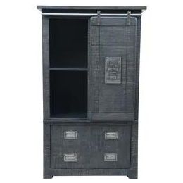 3S Frankenm&ouml;bel &raquo;Cosma&laquo; Massivholz Highboard I grau WZ-0480 / 90x150x45 cm