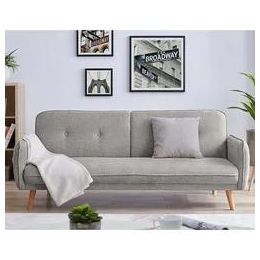 Salesfever &raquo;Clik Clak&laquo; Klappsofa hellgrau 188x80x85 cm