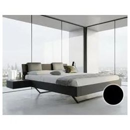 BlackWood &raquo;Dolce Vita IV BLACK-EDITION&laquo; Massivholzbett 160x200 cm / Wildeiche schwarz / mit Kissen 2er-Set
