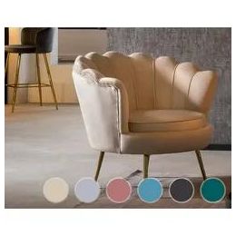 Salesfever &raquo;Arielle&laquo; Sessel beige 76x78x76 cm