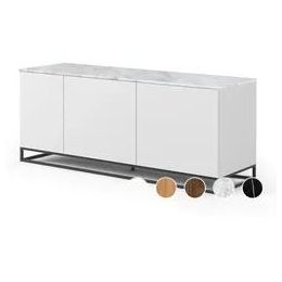 TemaHome Sideboard Join - 160L2 mit Metallfuss Marmor Schwarz